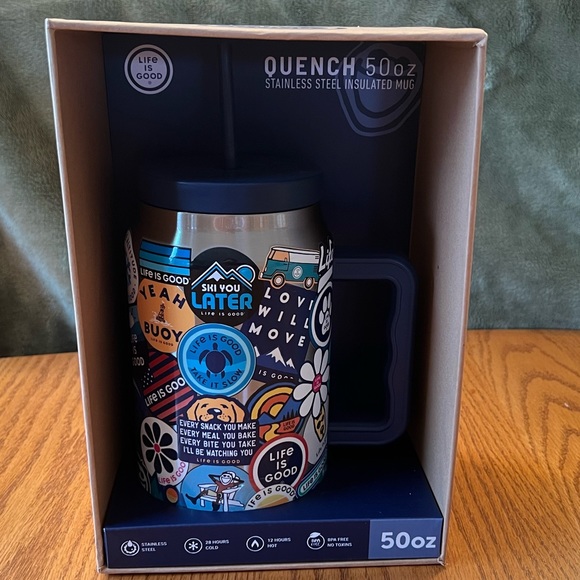 Life Is Good | Kitchen | New 5 Oz Life Is Good Stainless Steel ...